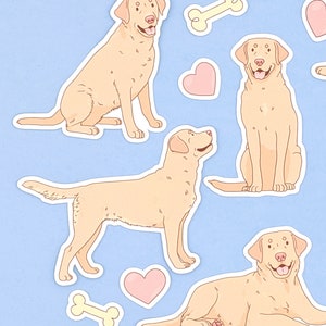 Yellow Lab Stickers Cute Dog Stickers Labrador Retriever Stickers - Etsy