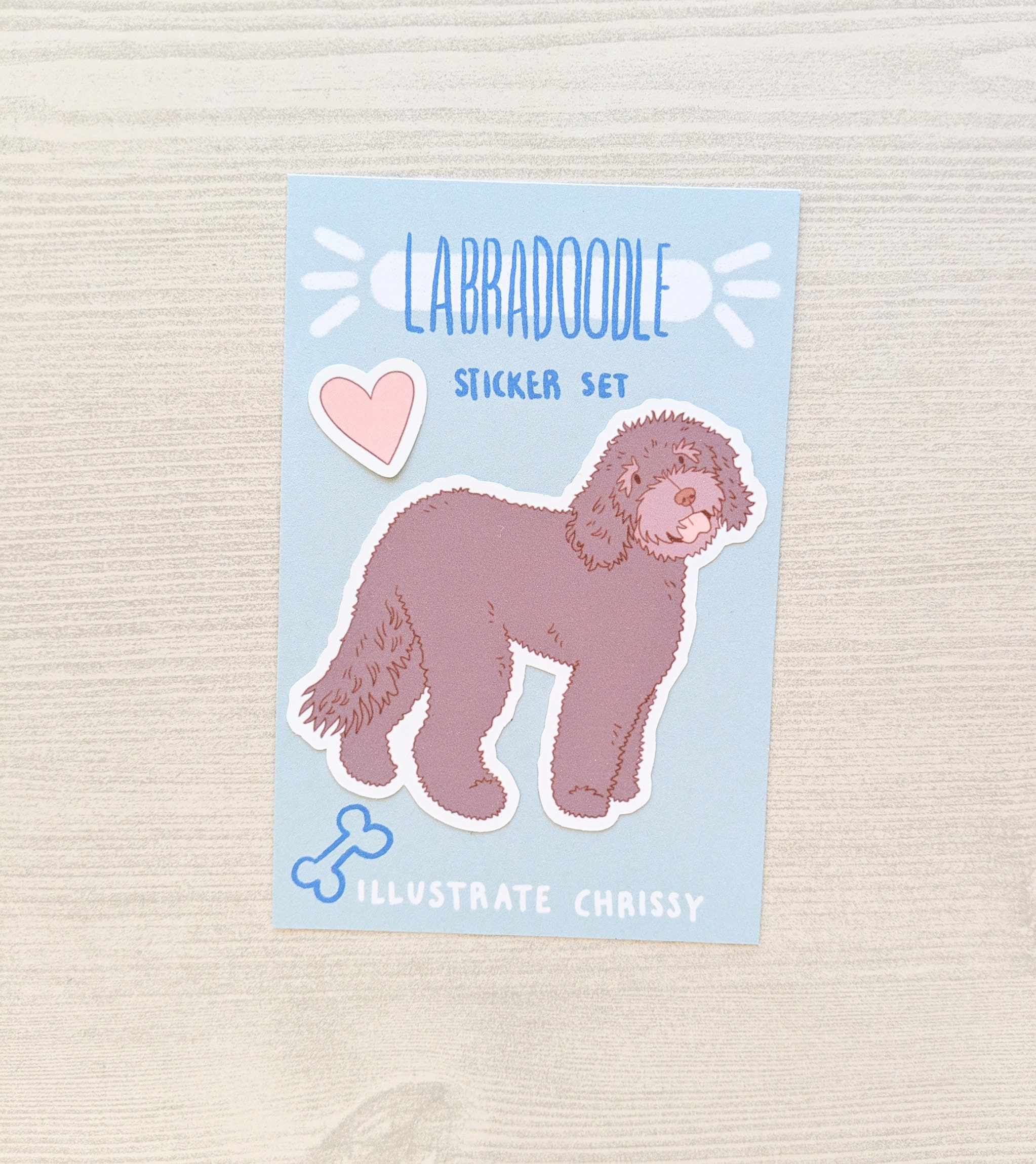 Labradoodle Stickers Dog Sticker Set Labrador X Poodle | Etsy