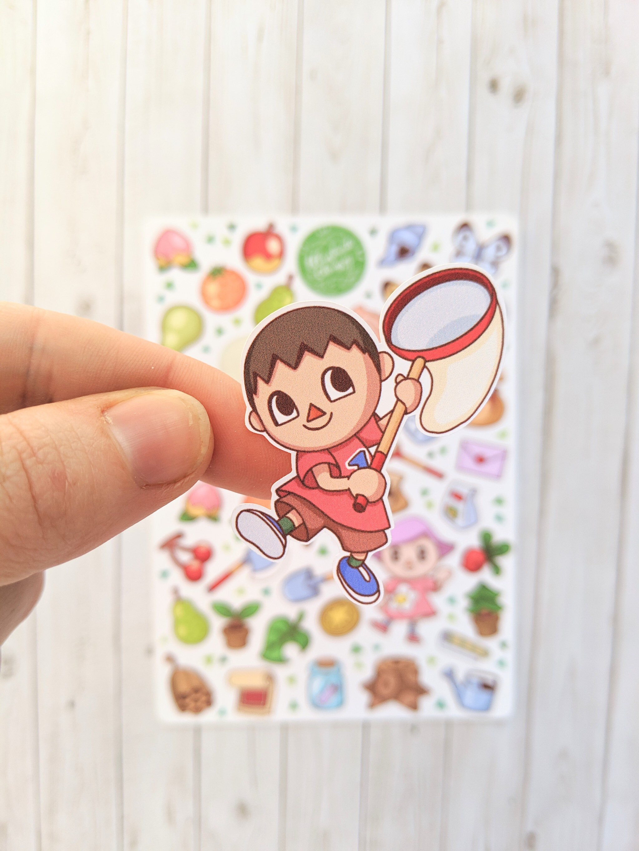 Animal Crossing Stickers Cute Sticker Sheet Happy Stickers | Etsy