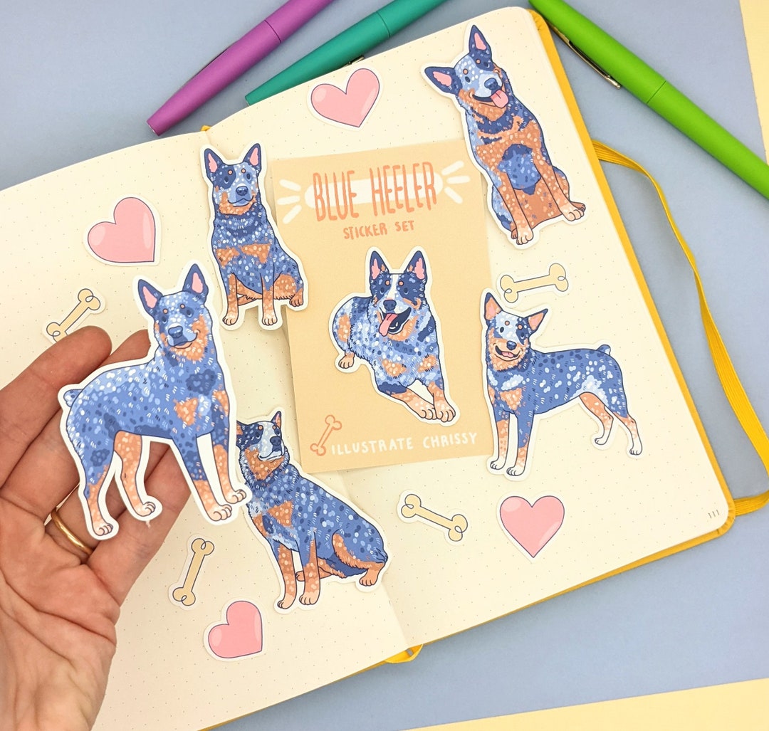 Blue Heeler Stickers - Docked Tail - Waterproof - Etsy