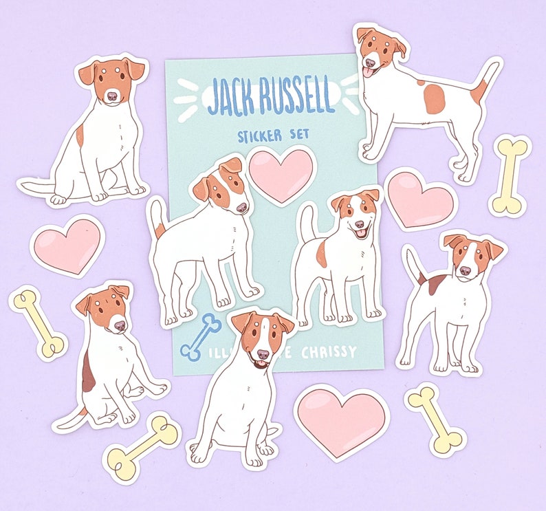 Smooth Jack Russell Terrier Stickers Cute Dog Stickers - Etsy