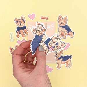 Yorkie Stickers Yorkshire Terrier Dog Breed Sticker Set | Etsy