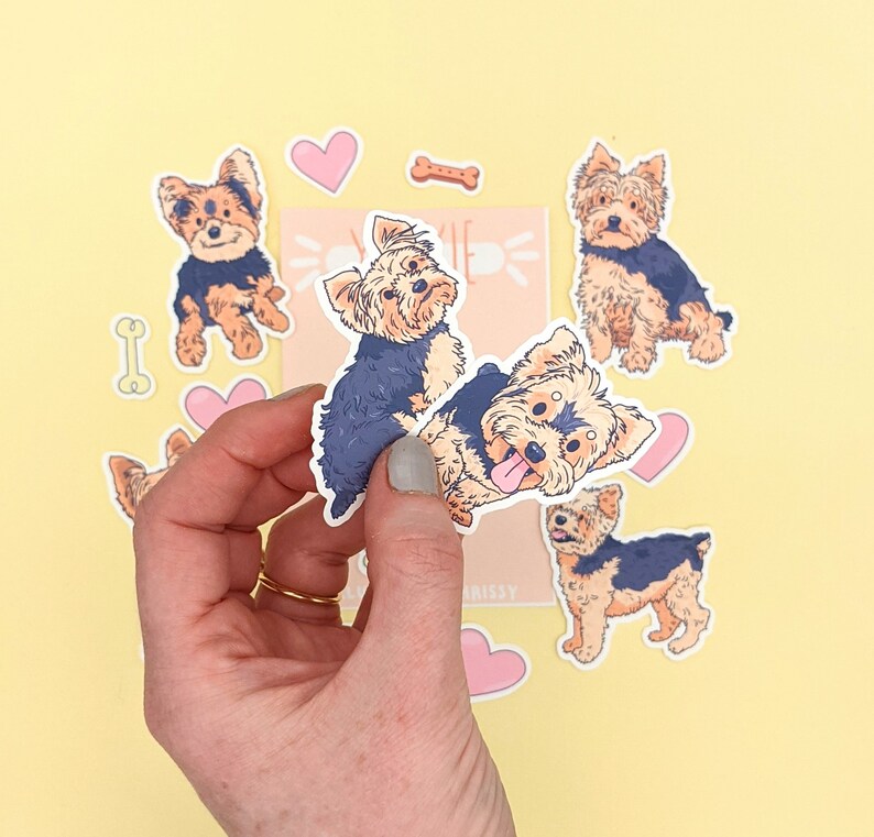 Yorkie Stickers Yorkshire Terrier Dog Breed Sticker Set | Etsy