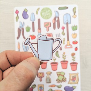 Gardening Sticker Sheet - Cute Stickers - Plant Stickers - Etsy