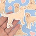 Yellow Lab Stickers Cute Dog Stickers Labrador Retriever Stickers - Etsy