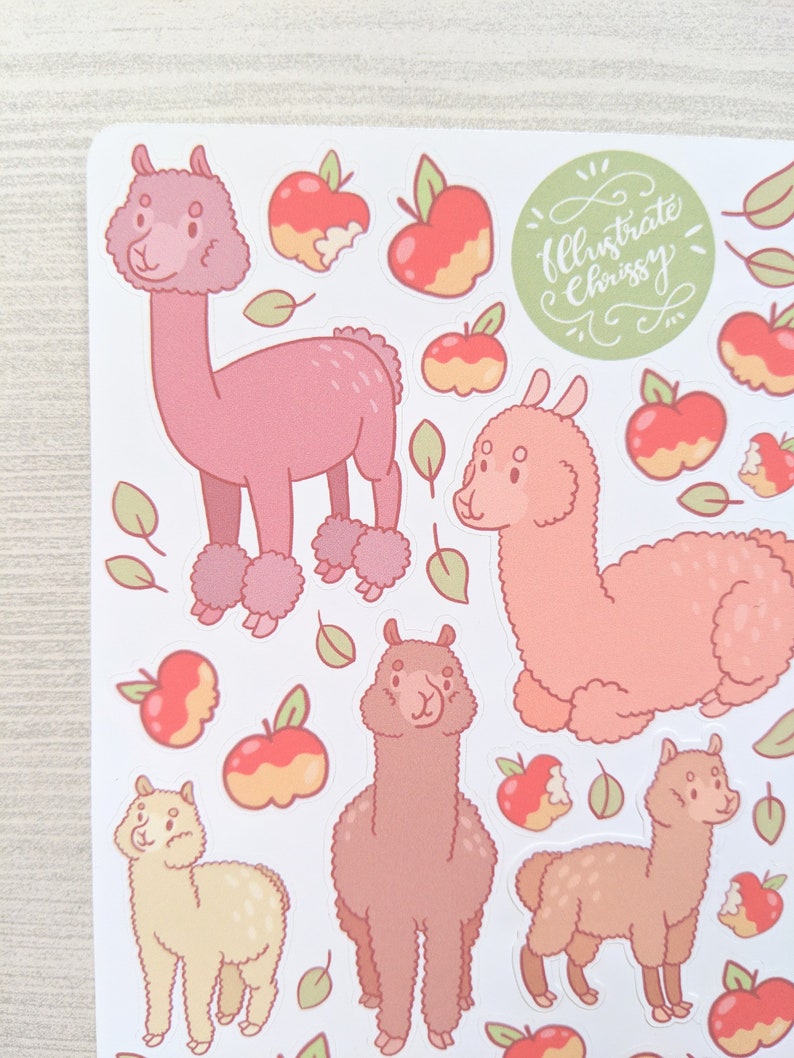 Alpaca Sticker Stickers Cool Stickers Cute Stickers Cute - Etsy Sweden