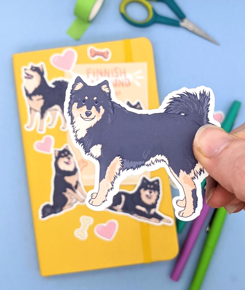 Finnish Lapphund Stickers Black and Tan Dog Sticker Set - Etsy