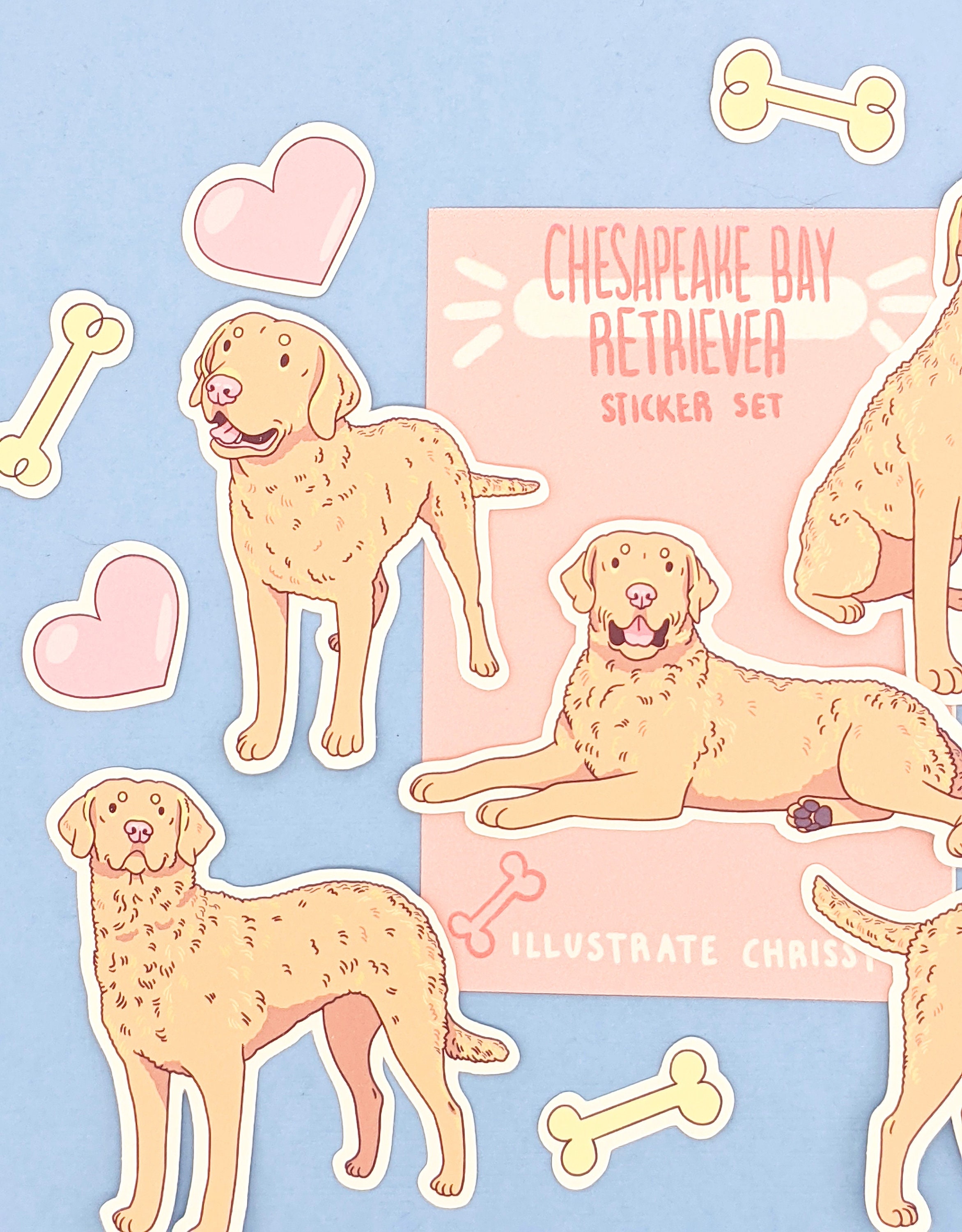 Deadgrass Chesapeake Bay Retriever Stickers Cute Dog Sticker | Etsy