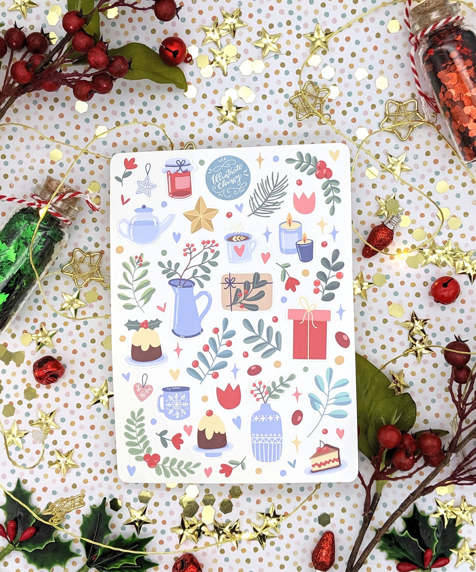 Cozy Winter Sticker Sheet - Holiday Sticker Set - Christmas ...