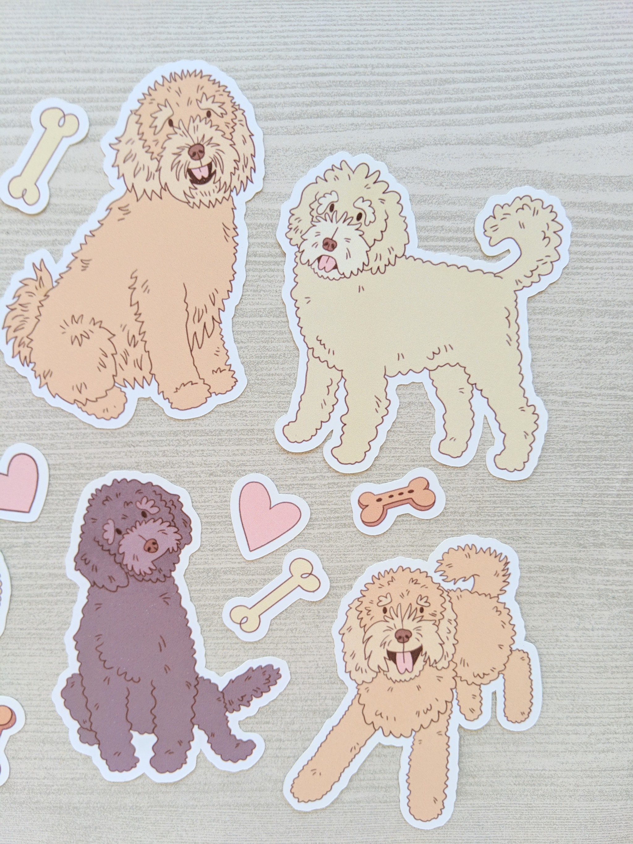 Labradoodle Stickers Dog Sticker Set Labrador X Poodle | Etsy