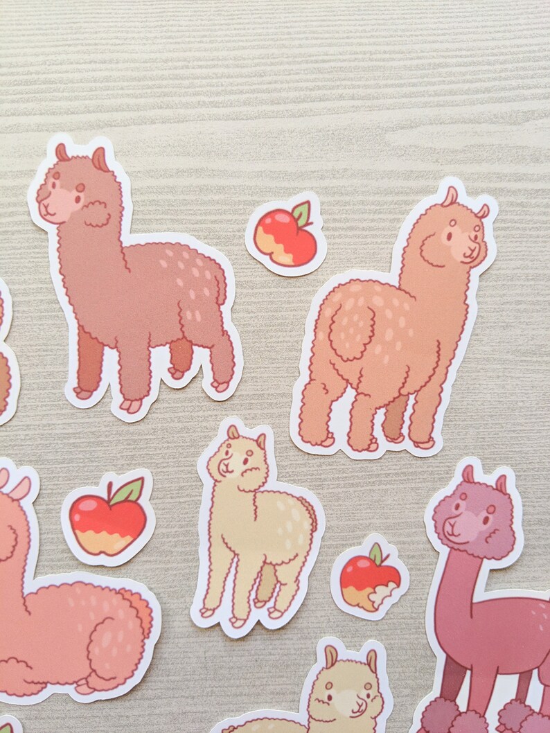 Alpaca Stickers Farm Sticker Set Cute Alpaca Stickers - Etsy