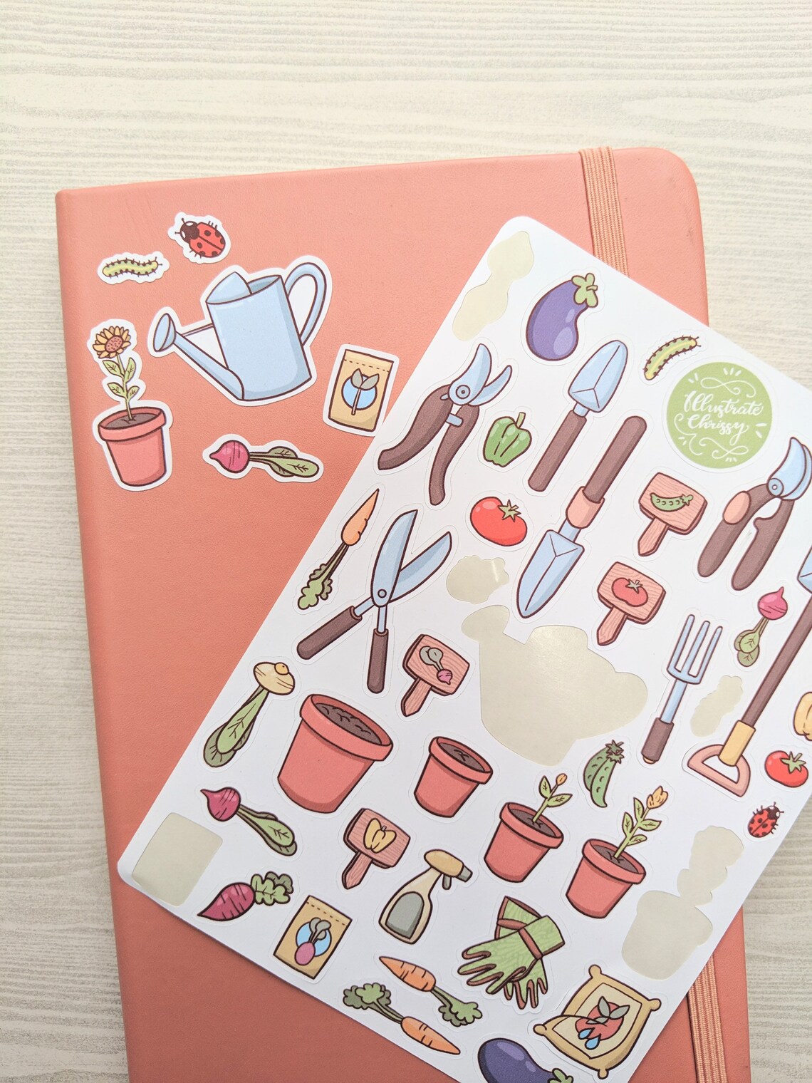 Gardening Sticker Sheet Cute Stickers Plant Stickers | Etsy