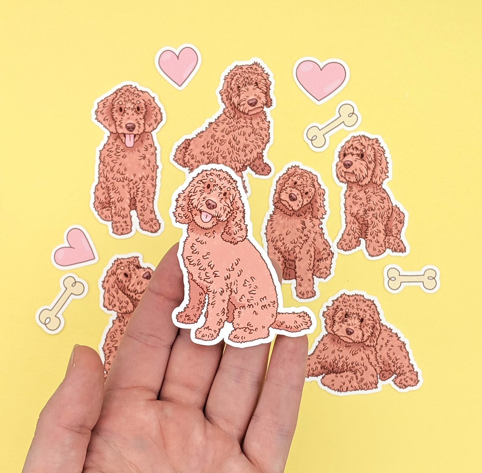 Apricot Cockapoo Stickers Cute Dog Stickers Cocker Spaniel | Etsy