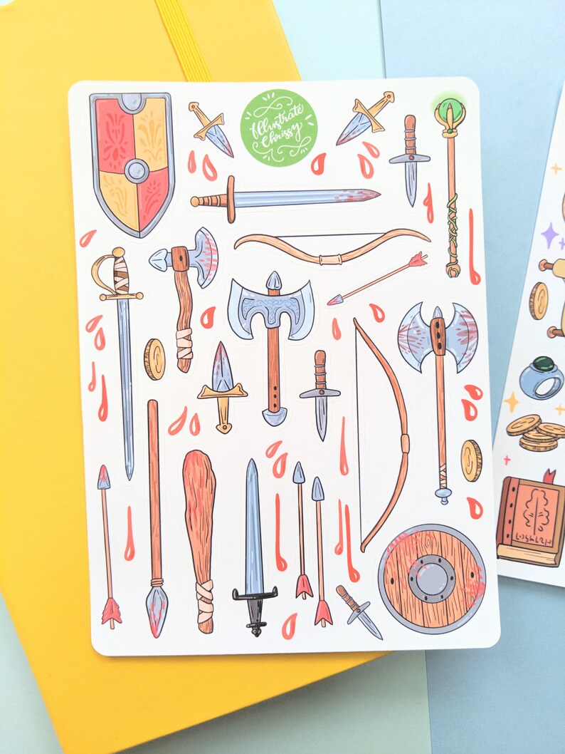 Dnd Stickers RPG Sticker Cute Fantasy Gift Dungeons & - Etsy