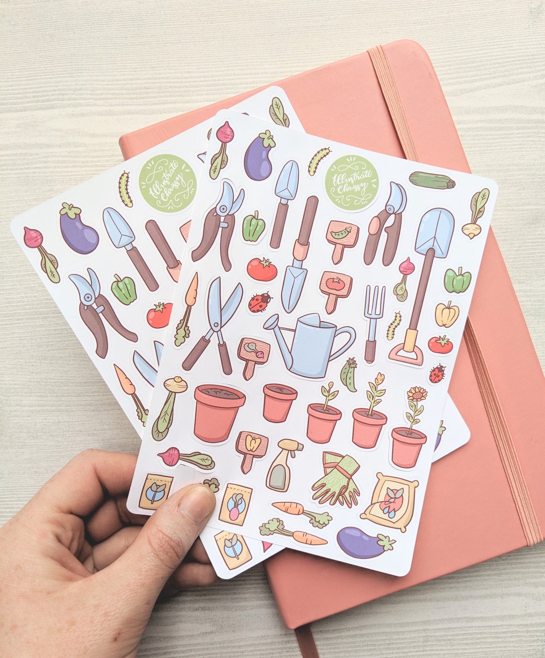 Gardening Sticker Sheet - Cute Stickers - Plant Stickers - Etsy