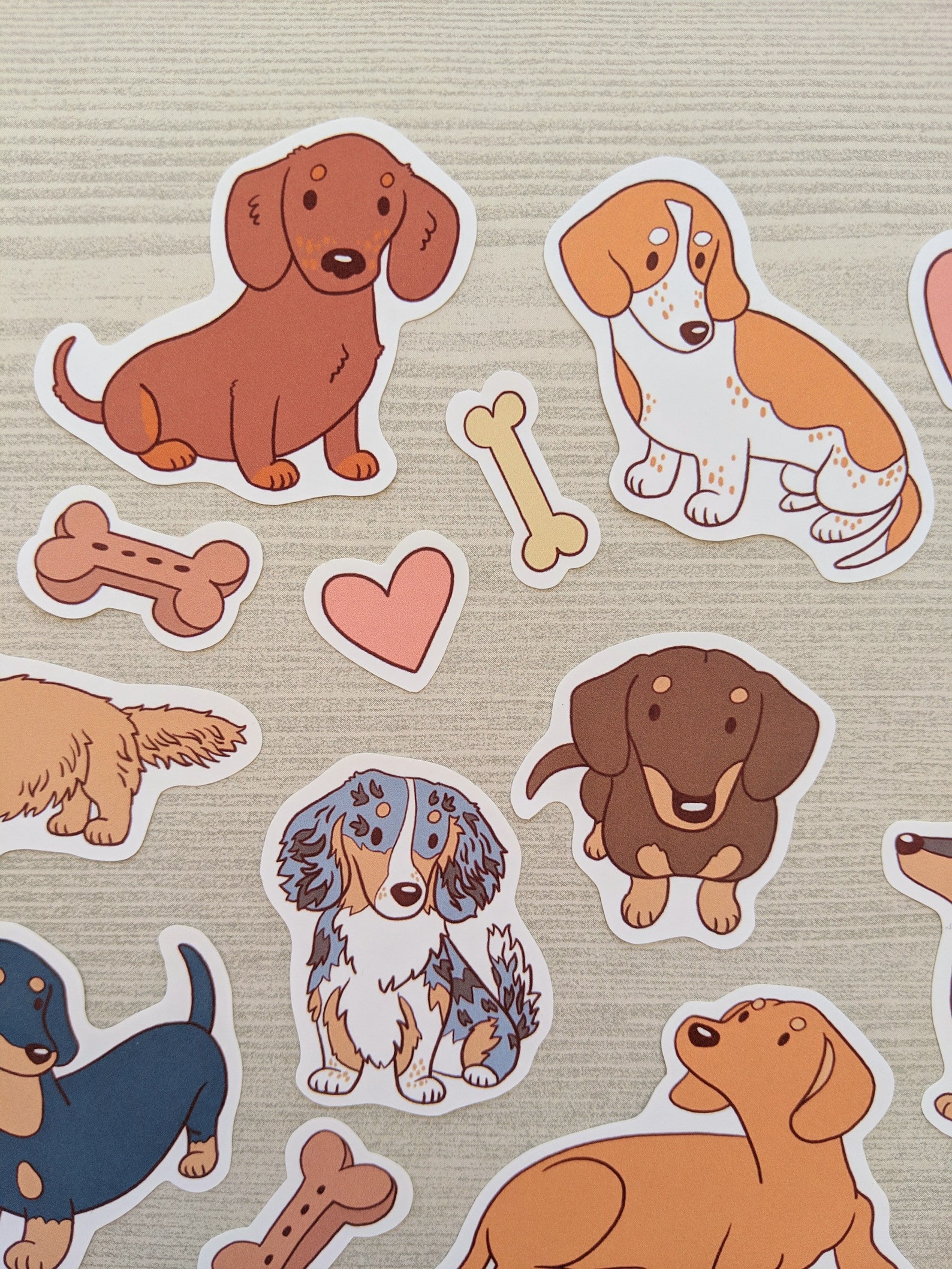 Dachshund Sticker Set Dog Sticker Pack Wiener Dog Stickers | Etsy