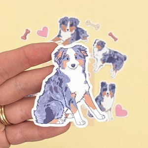 Toy Australian Shepherd Stickers - Blue Merle - Miniature Australian ...