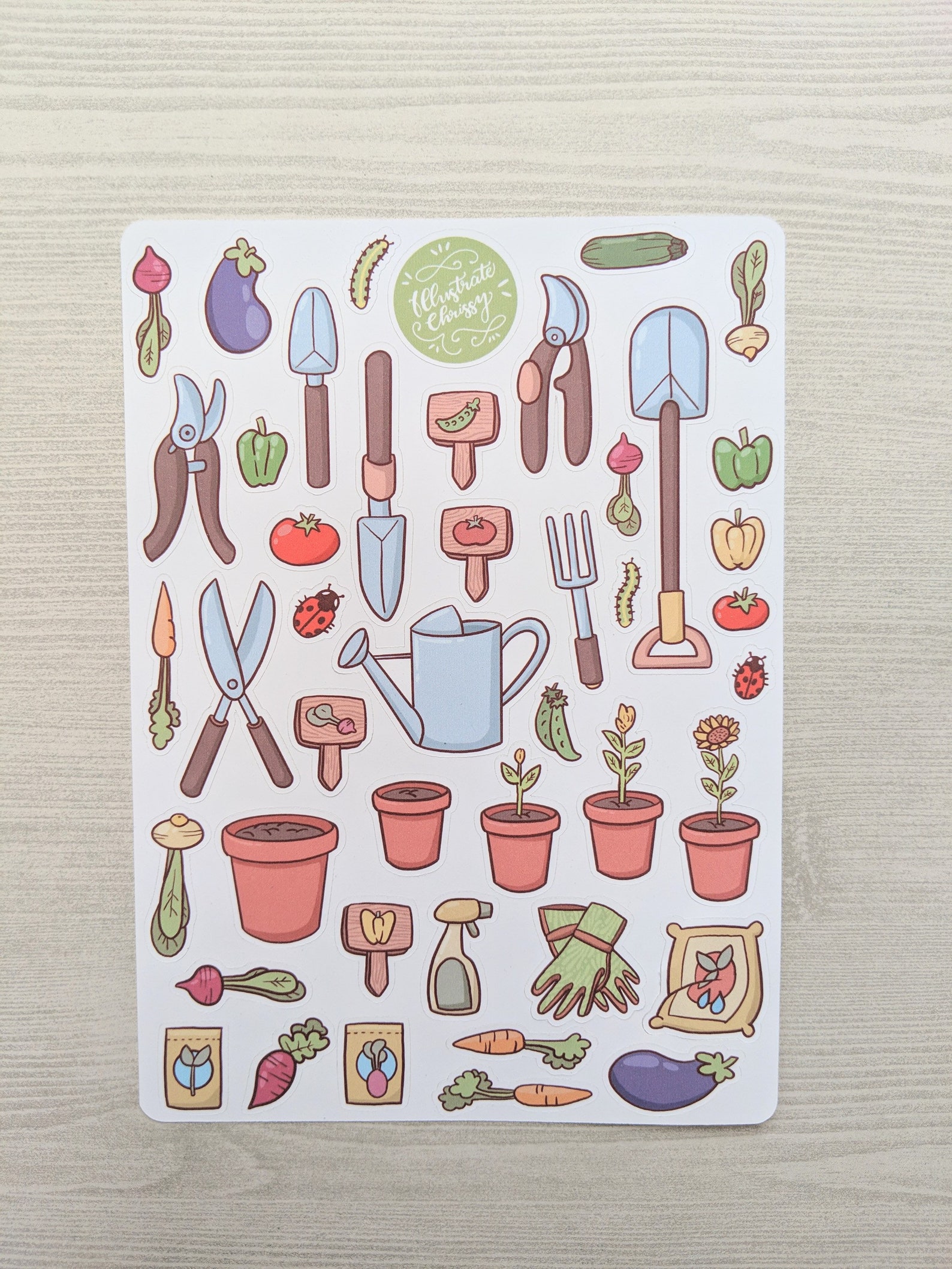 Gardening Sticker Sheet Cute Stickers Plant Stickers | Etsy