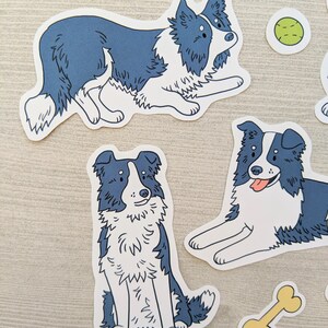 Cute Cartoon Border Collie Sticker Set Dog Sticker Pack - Etsy