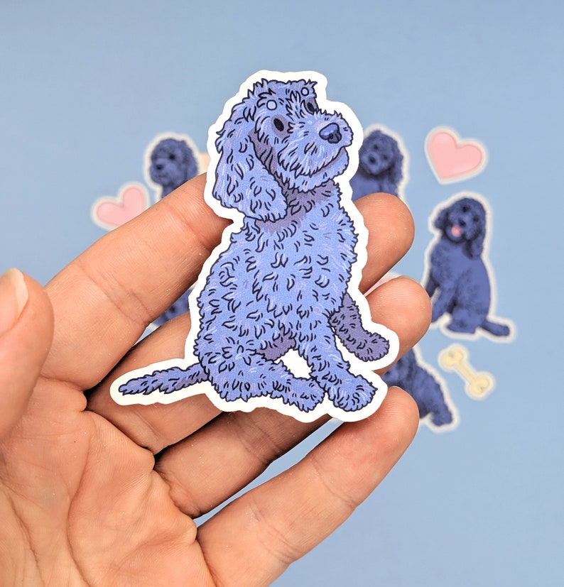 Blue Cockapoo Stickers Cute Cockapoo Gift Dog Sticker Set | Etsy
