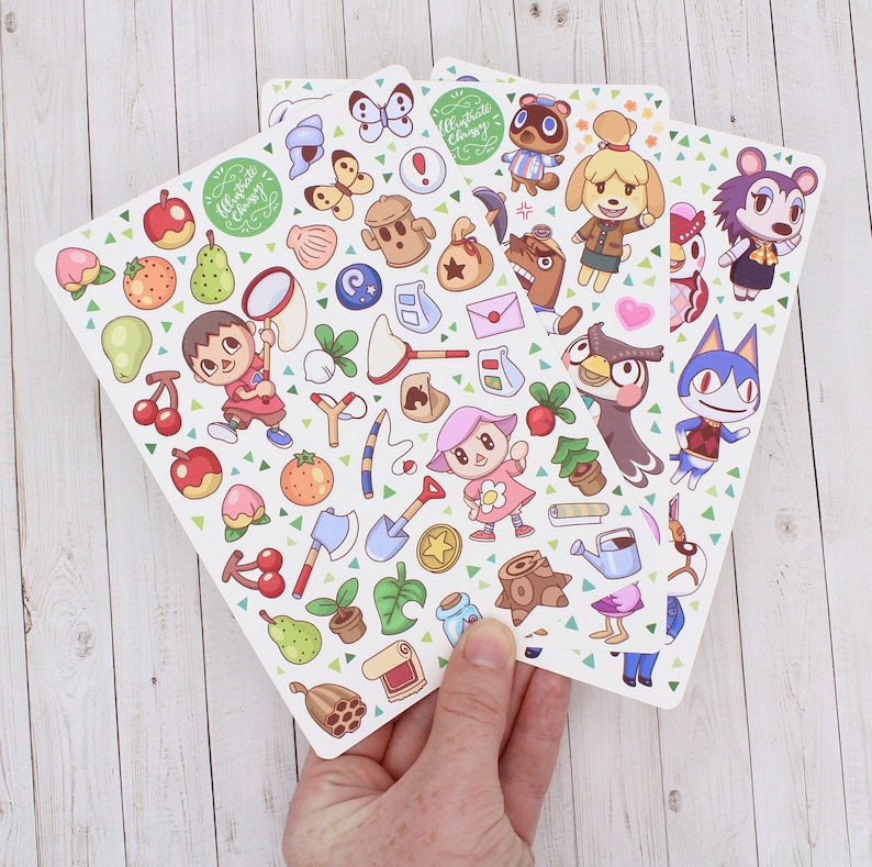 Animal Crossing Sticker Pack Nintendo Stickers Cute Animal | Etsy