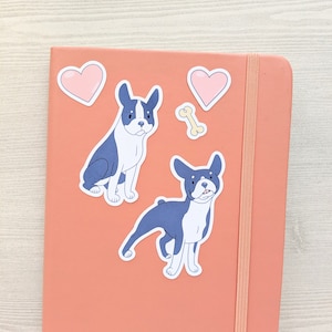 Cute Dog Stickers - Boston Terrier Stickers - Dog Sticker Set - Etsy