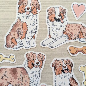 Cute Dog Stickers - Aussie Stickers - Red Merle Aussie Sticker - Dog ...