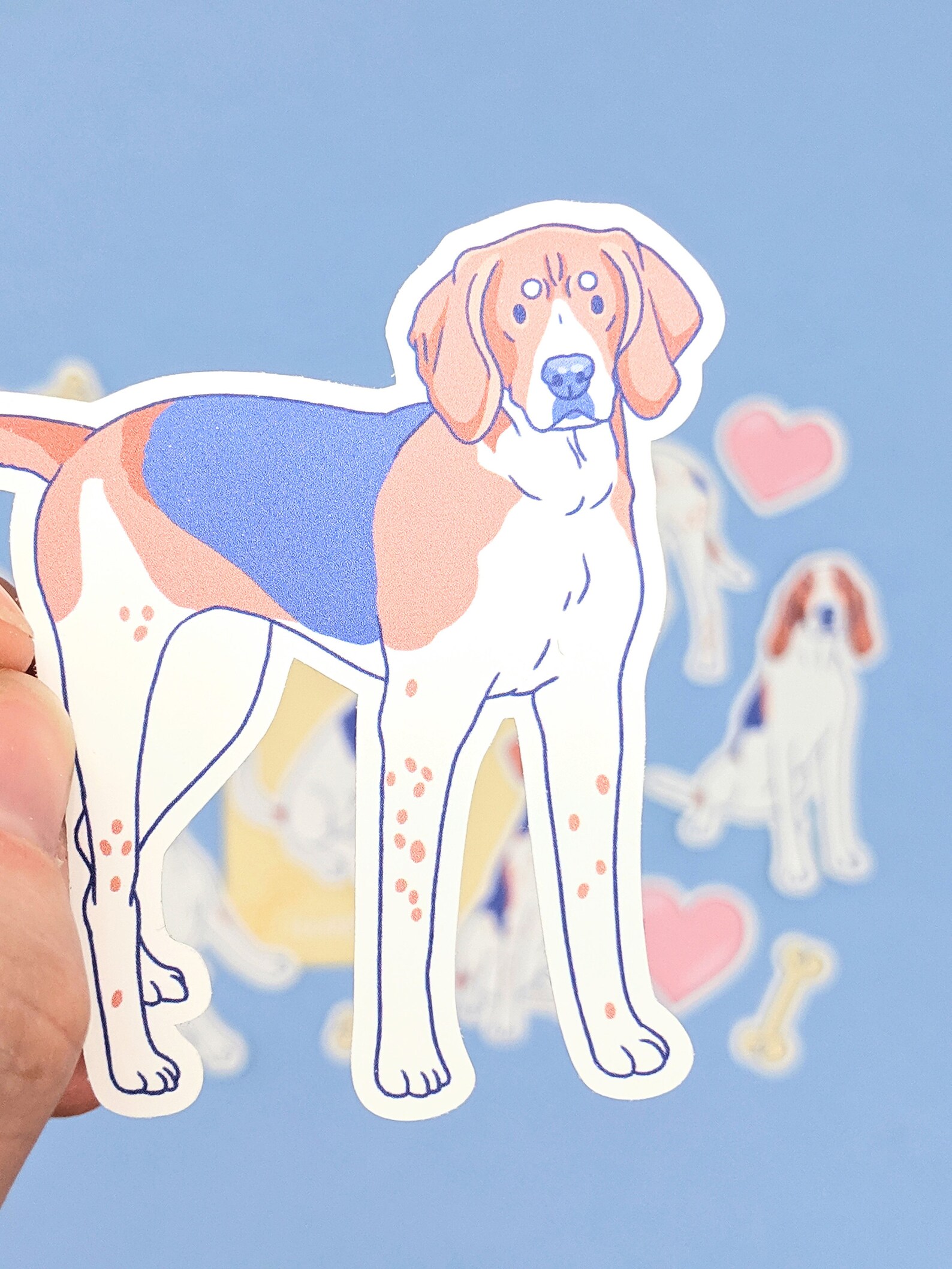Treeing Walker Coonhound Stickers Cute Dog Stickers Hound | Etsy