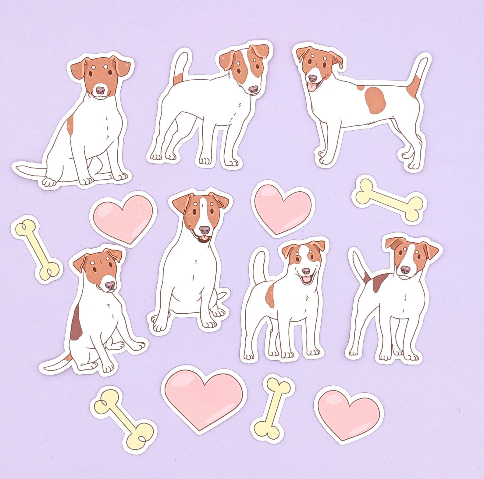 Smooth Jack Russell Terrier Stickers Cute Dog Stickers - Etsy