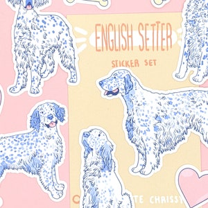 English Setter Stickers - Blue Belton - Etsy