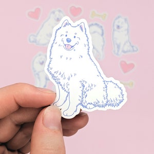 Samoyed Stickers - Cute Dog Stickers - Cartoon Dog Stickers - Cute ...