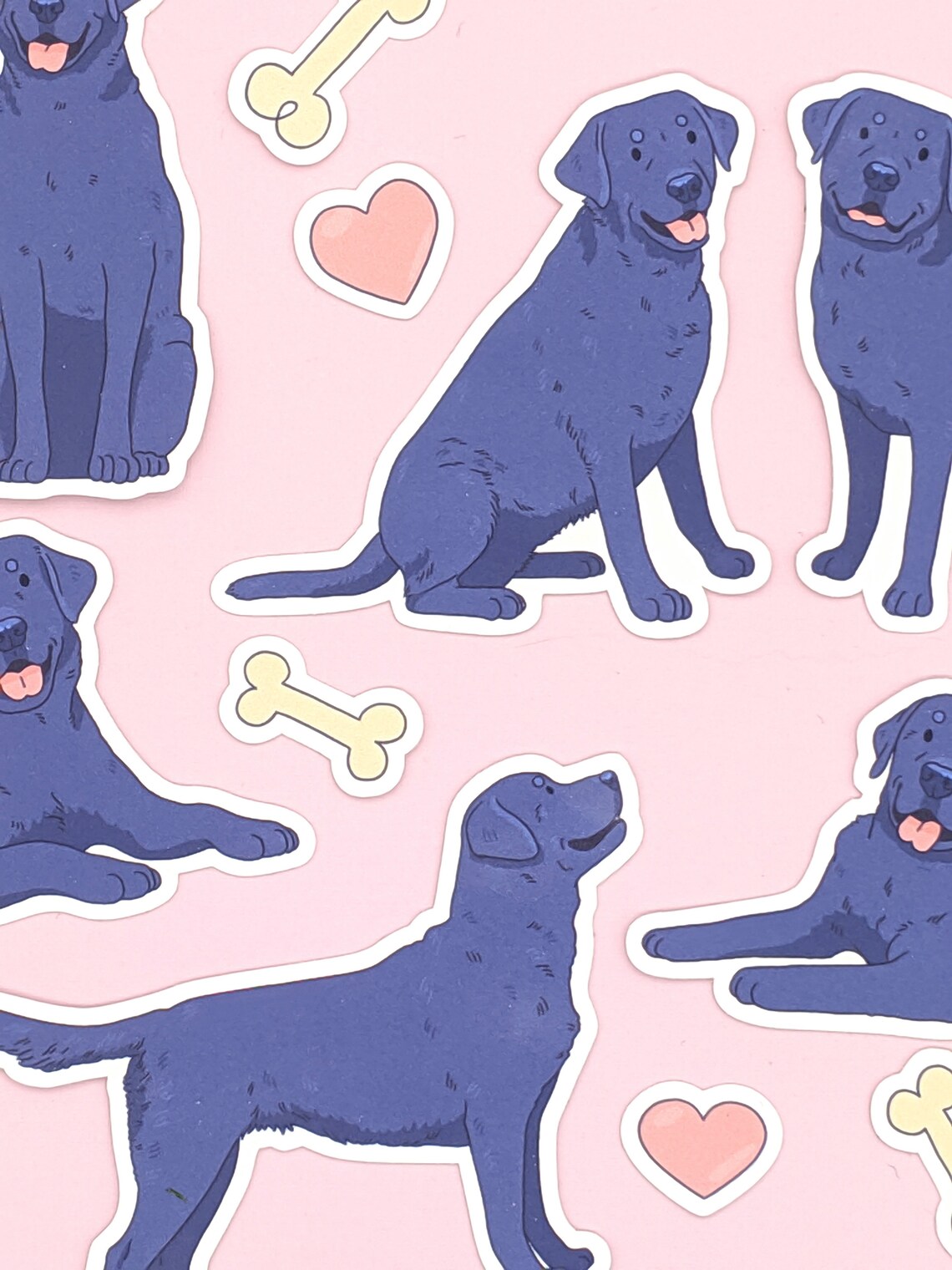 Black Lab Stickers Black Labrador Stickers Labrador - Etsy