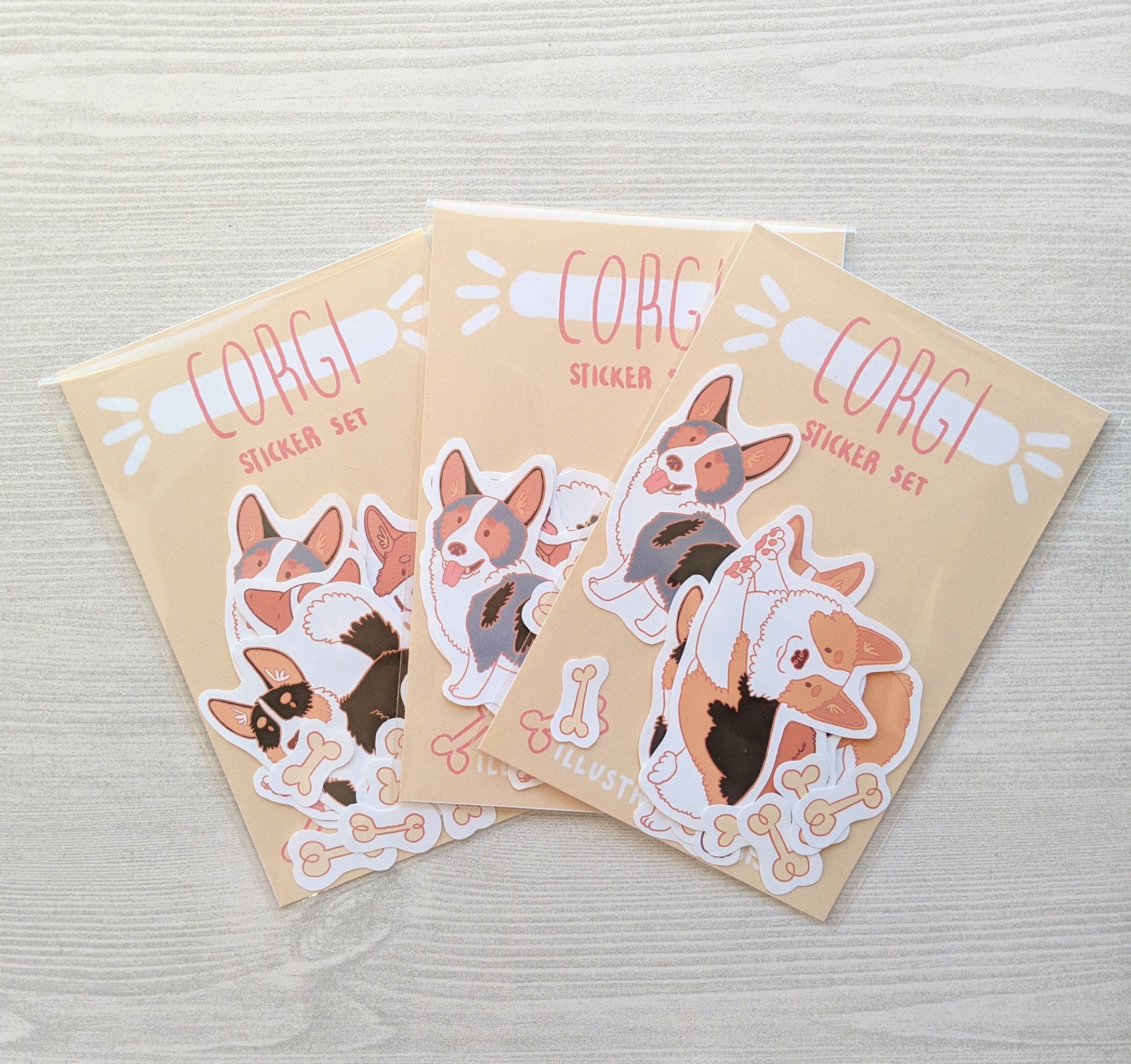 Corgi Sticker Set Cute Corgi Stickers Cute Dog Sticker Set | Etsy