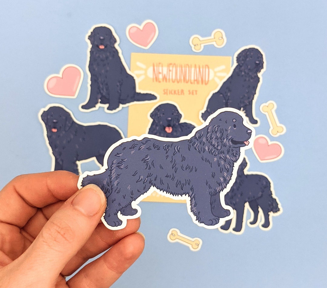 Black Newfoundland Stickers - Etsy
