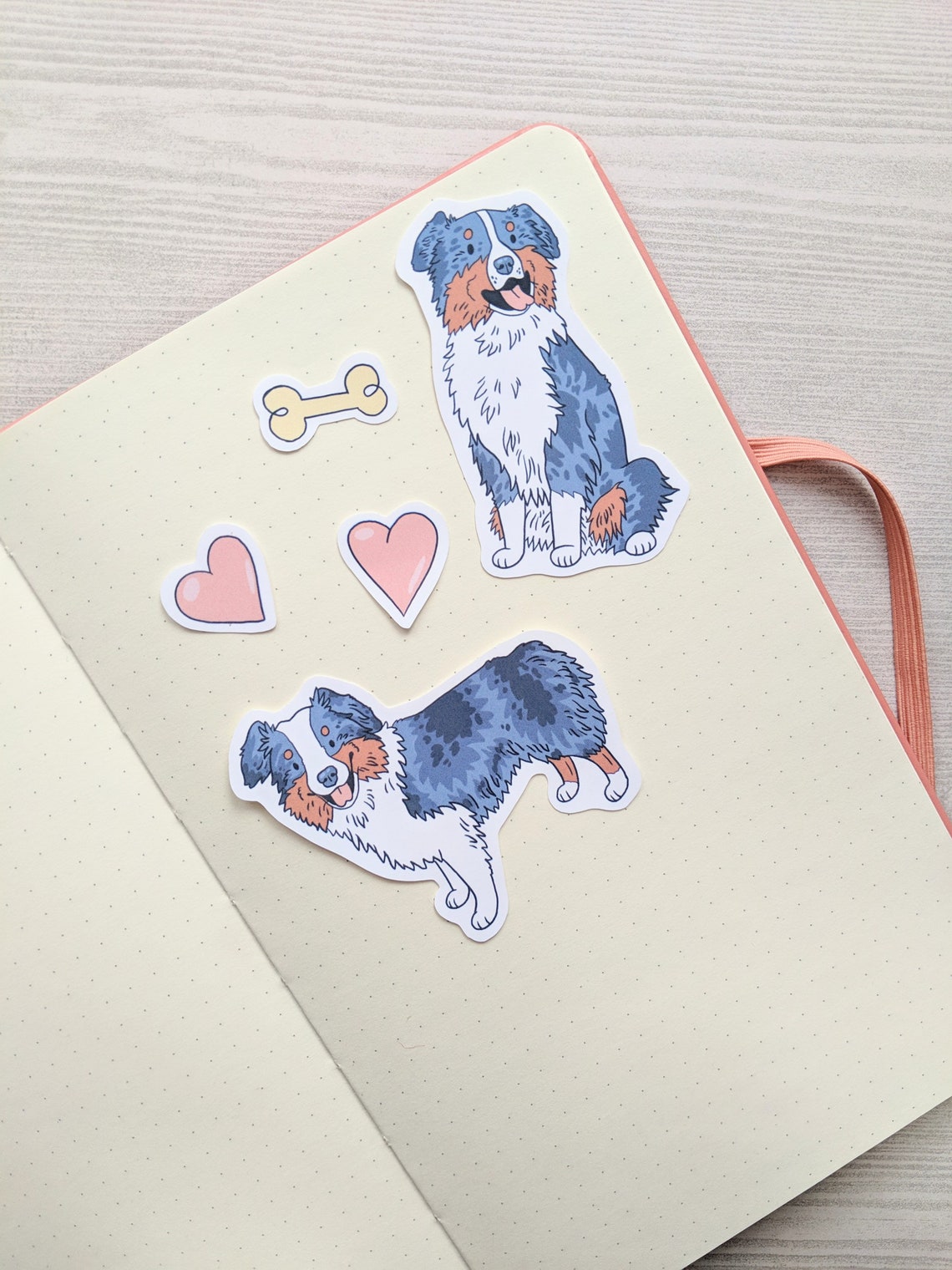 Australian Shepherd Stickers Blue Merle Sticker Set Aussie | Etsy