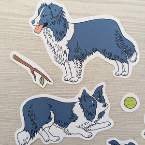 Cute Cartoon Border Collie Sticker Set Dog Sticker Pack - Etsy