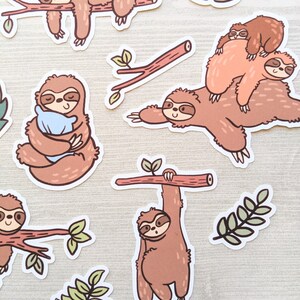 Sloth Stickers - Cute Sloth Sticker Set - Sticker Pack - Cute Stickers ...