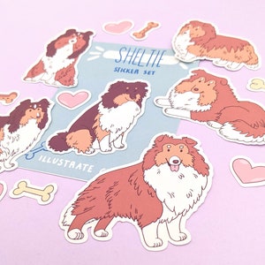 Sheltie Sticker Set - Shetland Sheepdog Stickers - Dog Stickers - Etsy