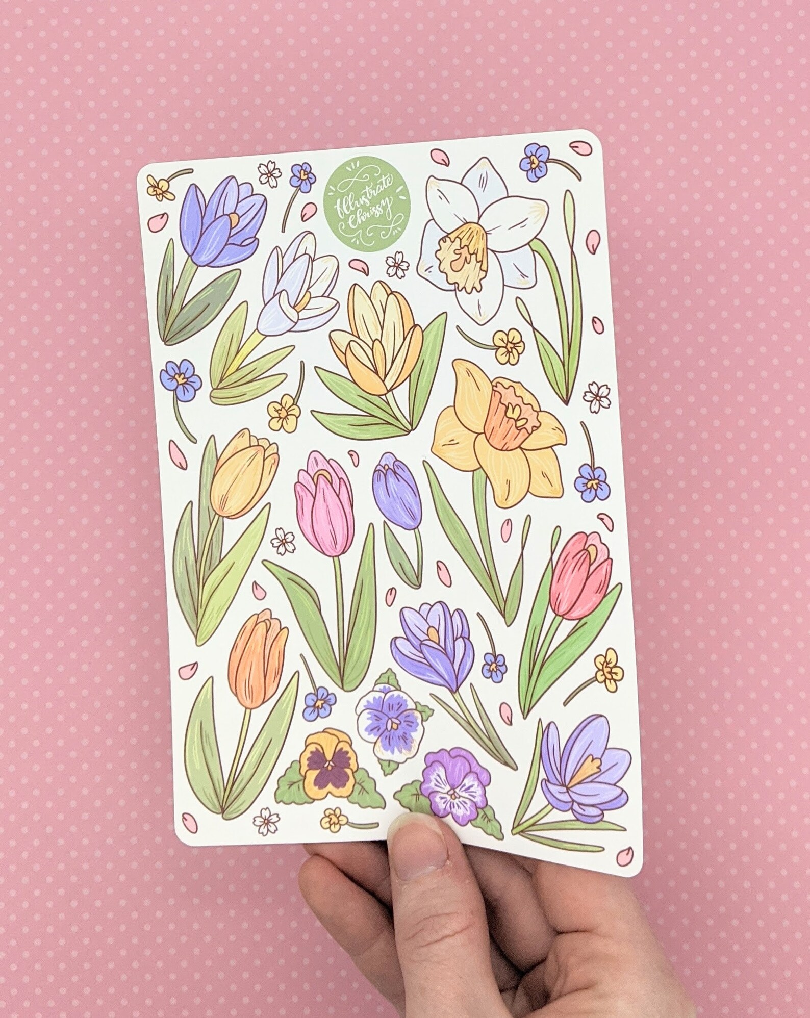 Spring Flower Sticker Sheet Cute Sticker Sheet Pretty - Etsy