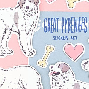 Great Pyrenees With Marking Stickers - Badger Great Pyr Sticker Set ...