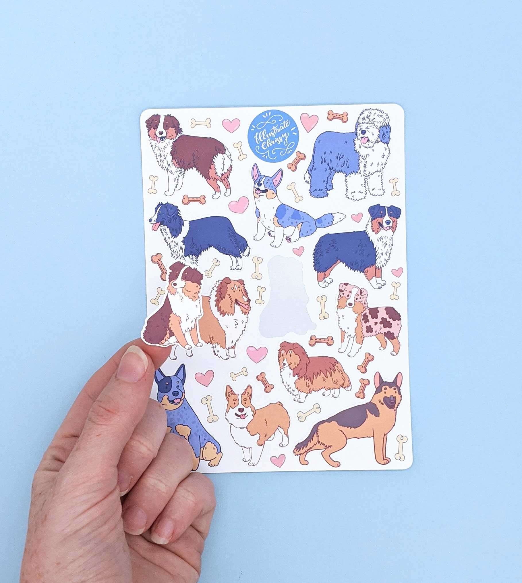 Herding Dog Sticker Sheet Cute Dog Stickers Dog Breed | Etsy