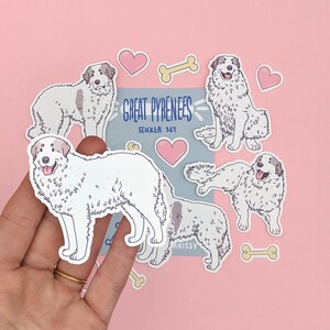 Great Pyrenees With Marking Stickers - Badger Great Pyr Sticker Set ...