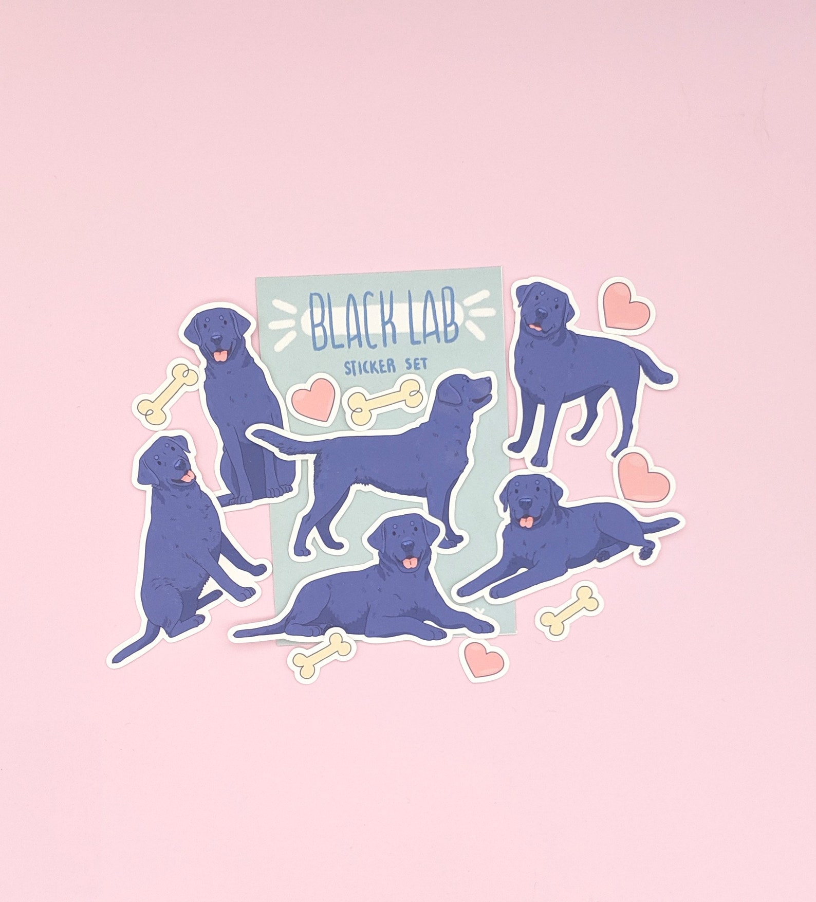 Black Lab Stickers Black Labrador Stickers Labrador | Etsy