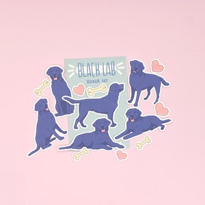 Black Lab Stickers - Black Labrador Stickers - Labrador Retriever ...
