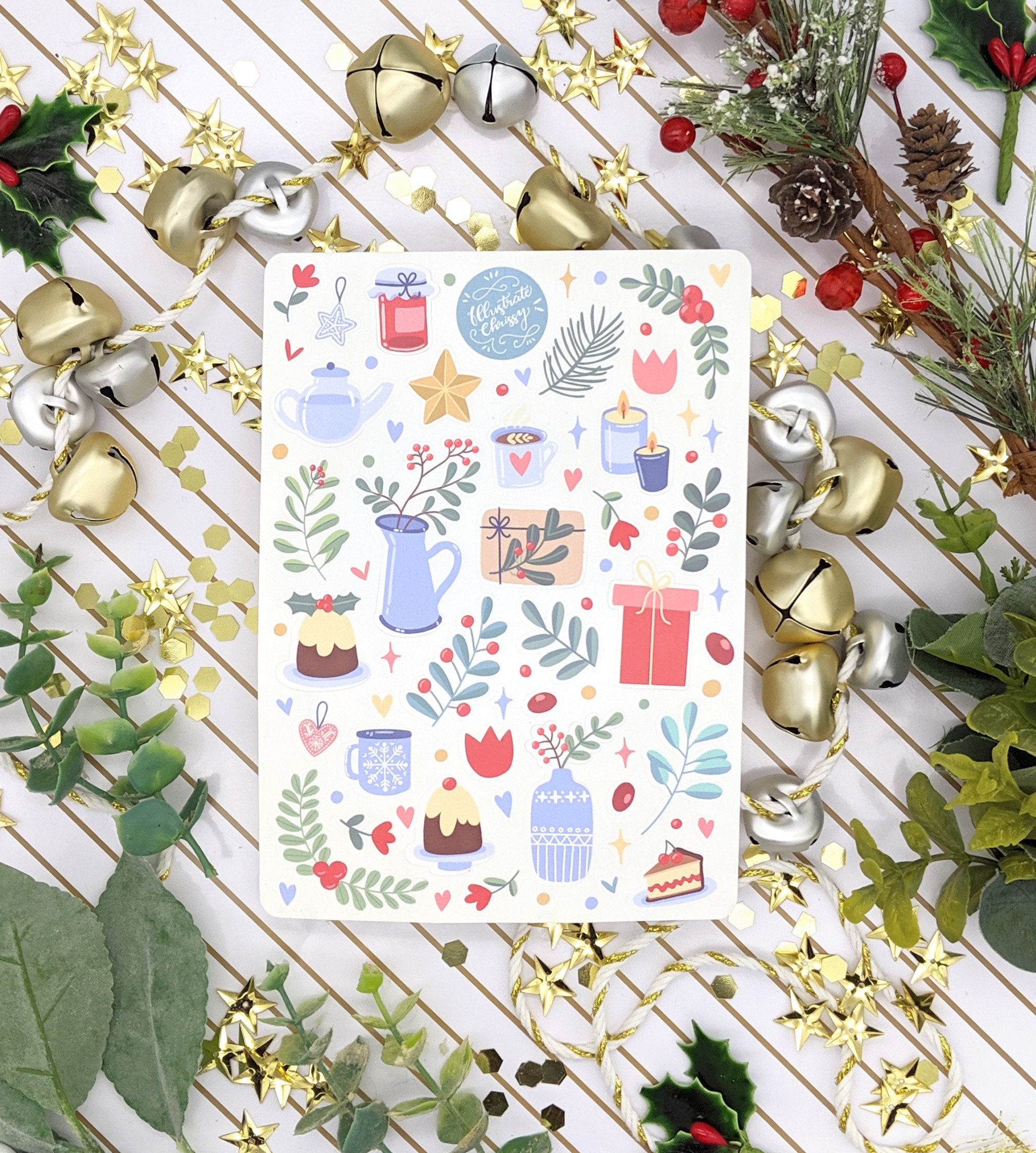Cozy Winter Sticker Sheet Holiday Sticker Set Christmas | Etsy