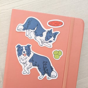 Cute Cartoon Border Collie Sticker Set Dog Sticker Pack - Etsy