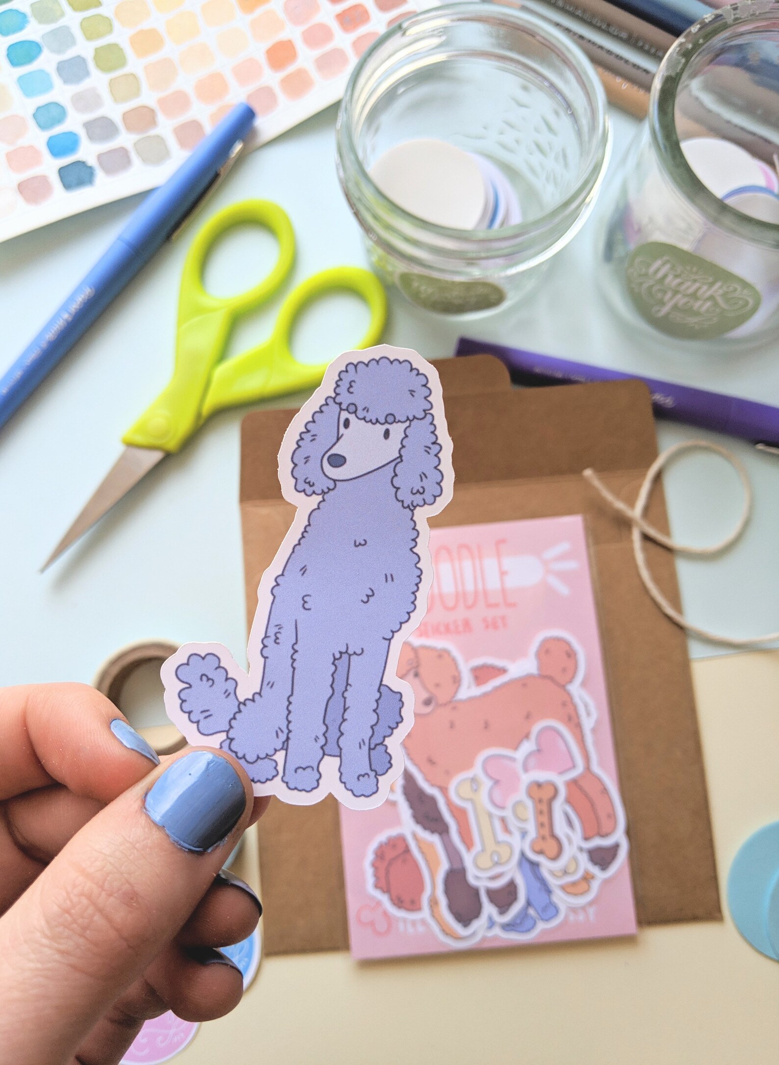 Poodle Stickers Standard Poodle Sticker Set Dog Stickers | Etsy