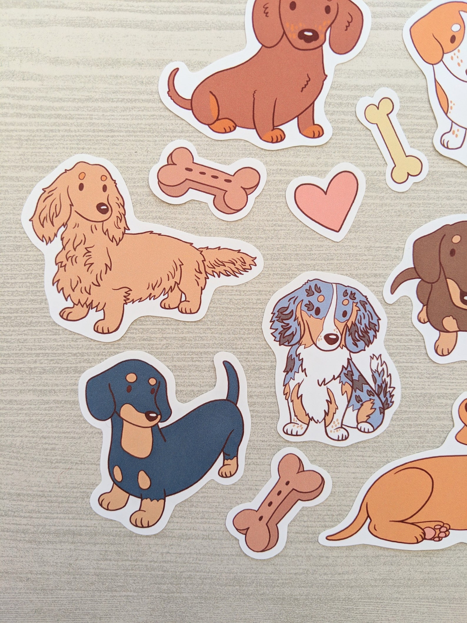 Dachshund Sticker Set Dog Sticker Pack Wiener Dog Stickers | Etsy