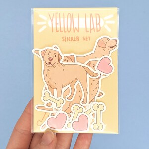 Yellow Lab Stickers Cute Dog Stickers Labrador Retriever Stickers - Etsy