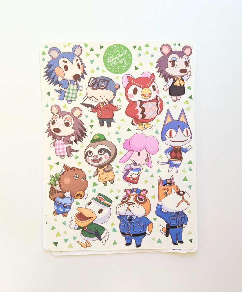 Animal Crossing Sticker Pack Nintendo Stickers Cute Animal | Etsy